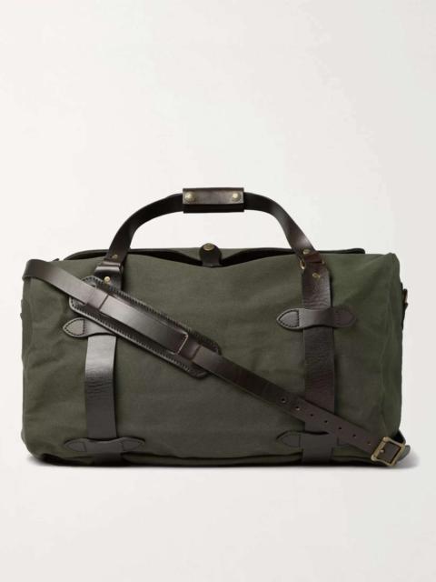 FILSON Leather-Trimmed Twill Duffle Bag | REVERSIBLE