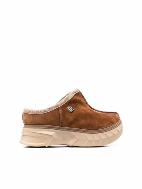 Givenchy suede platform clogs | REVERSIBLE