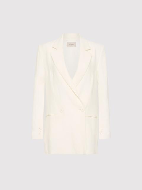 ST. AGNI Linen Split Sleeve Blazer - Ivory | REVERSIBLE