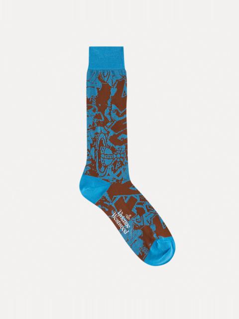 Vivienne Westwood GRAFFITI SOCK | REVERSIBLE