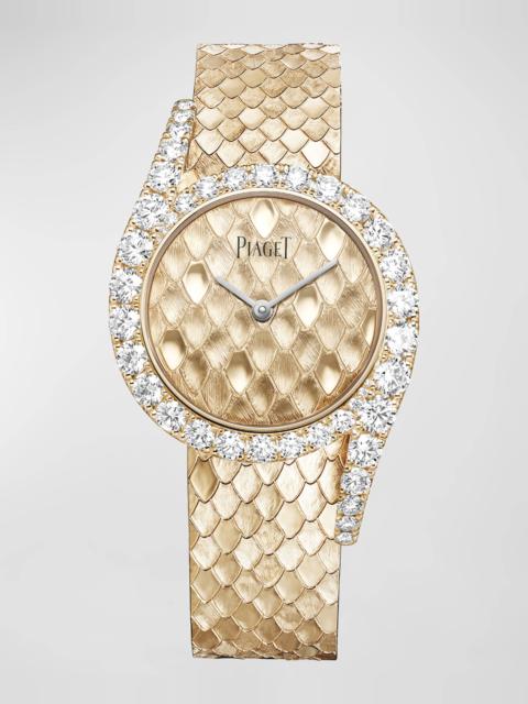 Piaget Limelight Gala 32mm 18K Rose Gold Diamond Bezel Watch | REVERSIBLE