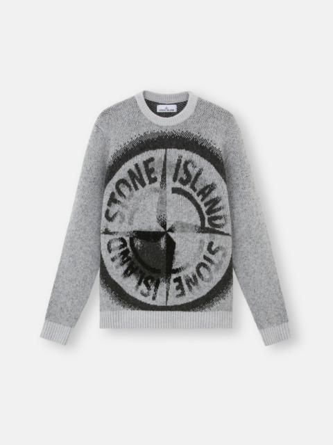 Stone Island 522D1 GAUZED EFFECT WOOL BLEND | REVERSIBLE