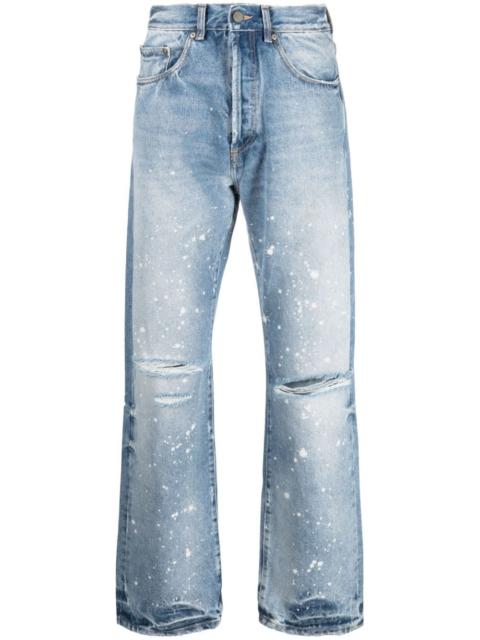 Palm Angels paint-splatter straight jeans | REVERSIBLE