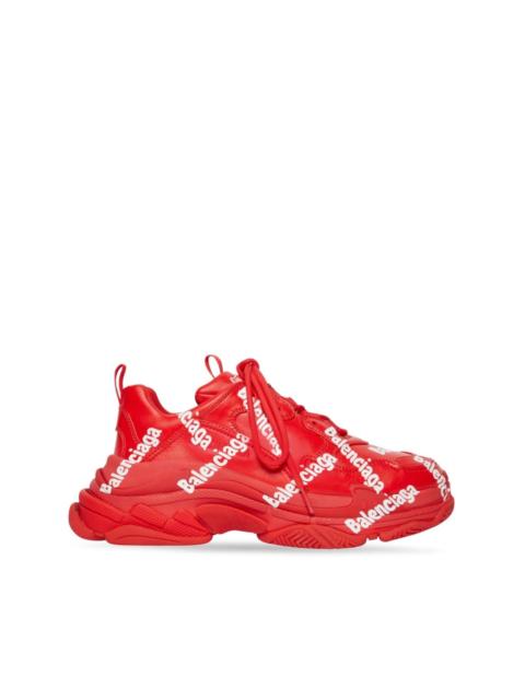 BALENCIAGA Triple S logo-print sneakers | REVERSIBLE