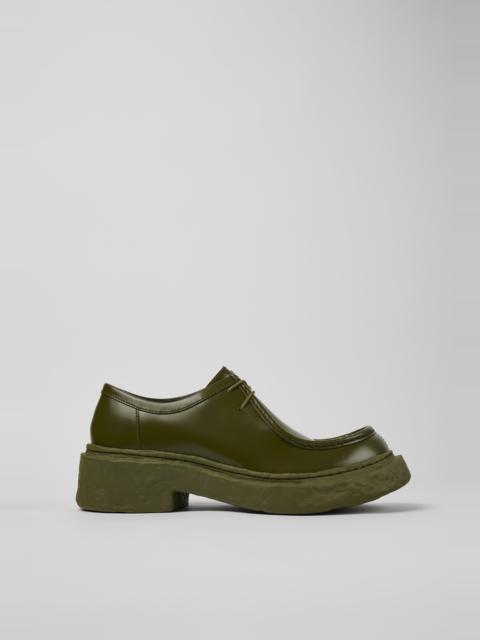 CAMPERLAB Green Leather Wallabee Shoe | REVERSIBLE