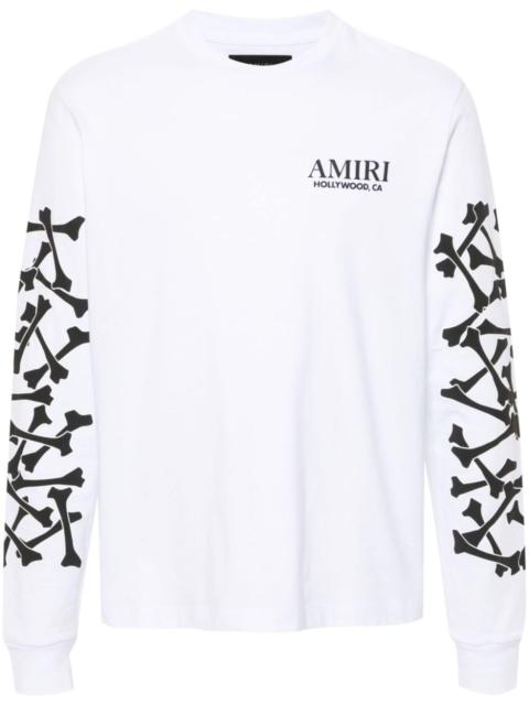 AMIRI Bones Stacked long-sleeve T-shirt | REVERSIBLE