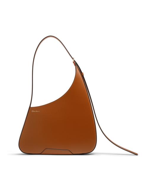 Santoni Brown leather The Pluto Hobo shoulder bag | REVERSIBLE