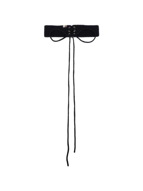 extreme cashmere ribbed-knit cashmere drawstring belt | REVERSIBLE