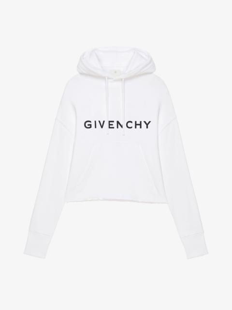 Givenchy GIVENCHY ARCHETYPE CROPPED HOODIE IN FLEECE | REVERSIBLE