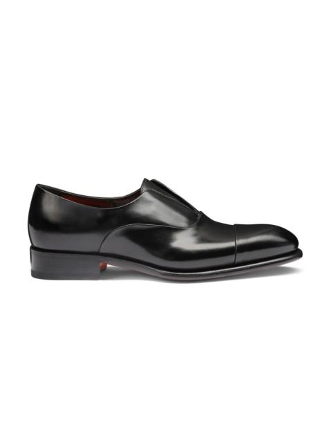 Santoni Men's black leather lace-up shoe | REVERSIBLE