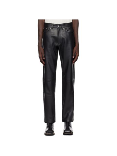 CMMN SWDN Black Joe Leather Pants | REVERSIBLE