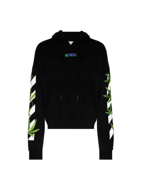 Off-White Off-White Weed Arrows Oversized Hoodie 'Black White Green ...