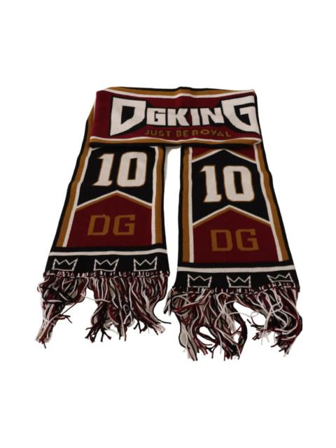 Dolce & Gabbana DG KING WOOL SCARF WITH CROWN | REVERSIBLE