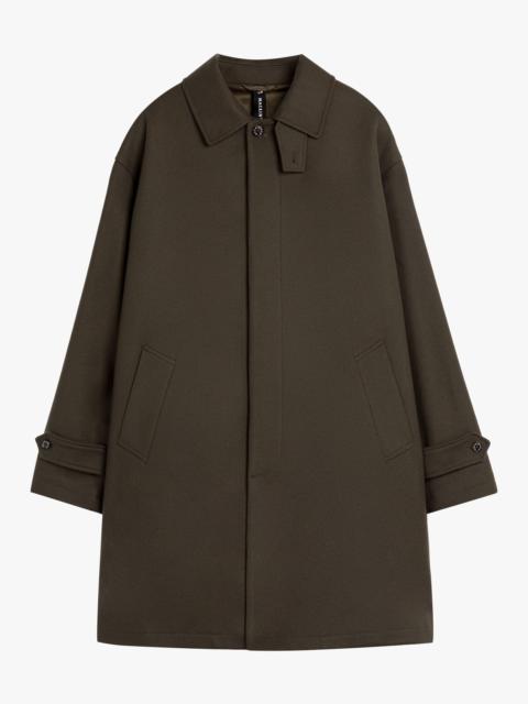 Mackintosh SOHO DARK OLIVE WOOL OVERCOAT | REVERSIBLE