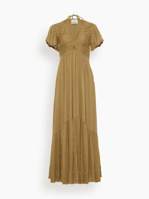 Isabel Marant Agathe Dress in Khaki | REVERSIBLE