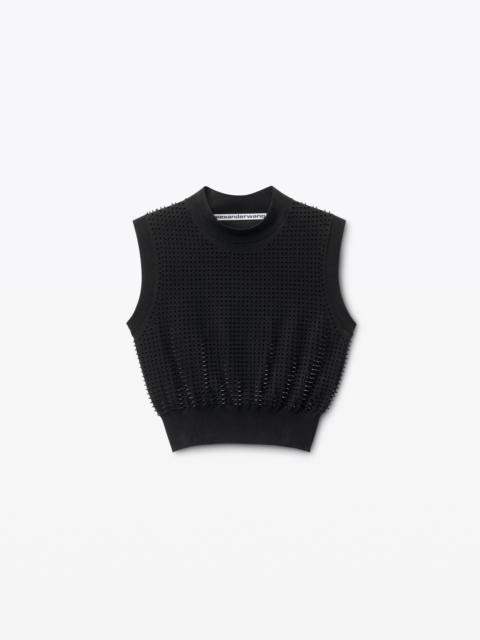 Alexander Wang custom 3d-molded spike cropped tank top | REVERSIBLE