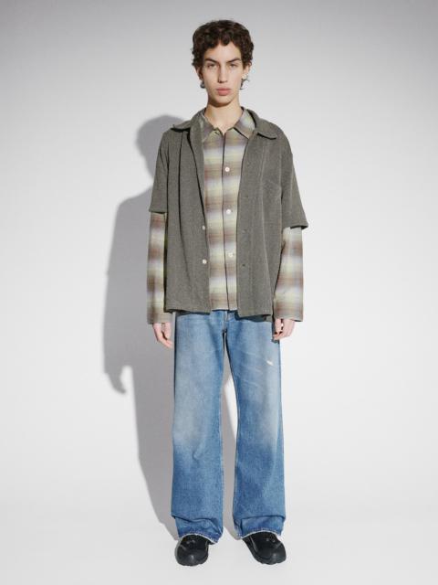 Our Legacy OUR LEGACY BOX SHIRT SHORTSLEEVE MUCK BOUCLE | REVERSIBLE