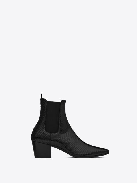 SAINT LAURENT vassili chelsea boots in python | REVERSIBLE