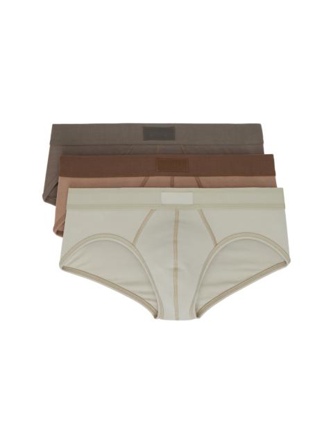 SKIMS Three-Pack Multicolor SKIMS Cotton Briefs | REVERSIBLE