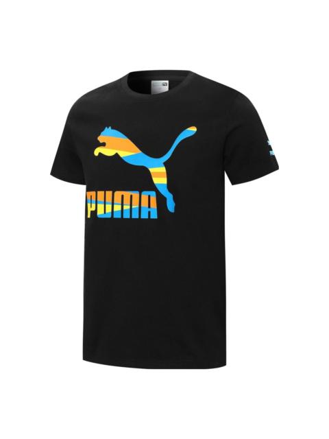 PUMA PUMA Colorful Logo T-Shirt 'Black' 534990-01 | REVERSIBLE