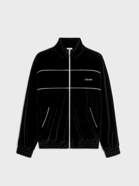 CELINE celine tracksuit jacket in velvet jersey | REVERSIBLE