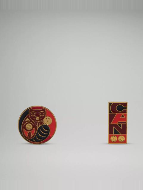 lululemon Team Canada Collectible Pins 2 Pack *CPC Logo | REVERSIBLE