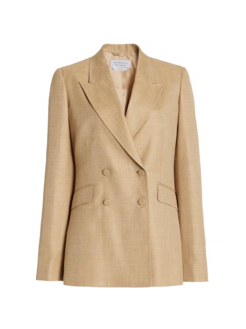 GABRIELA HEARST Stephanie Blazer in Hay Virgin Wool and Silk Linen ...