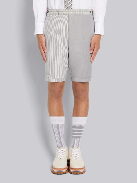 Thom Browne Light Grey Fun-Mix Crispy Linen Low Rise Skinny Side Tab ...