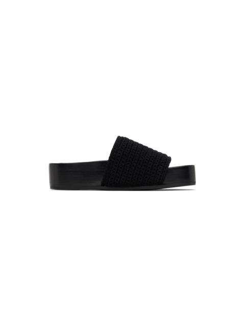 CO Black Crochet Slides | REVERSIBLE