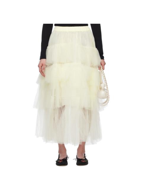 Simone Rocha Off-White Long Tutu Midi Skirt | REVERSIBLE