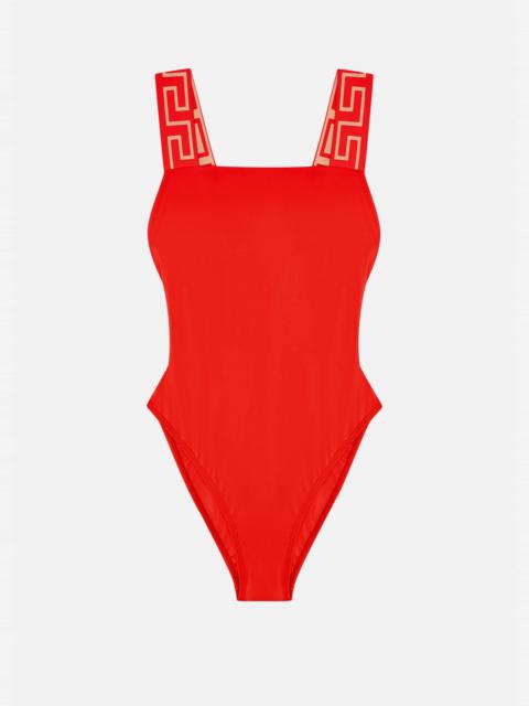 VERSACE Greca Border One-Piece Swimsuit | REVERSIBLE