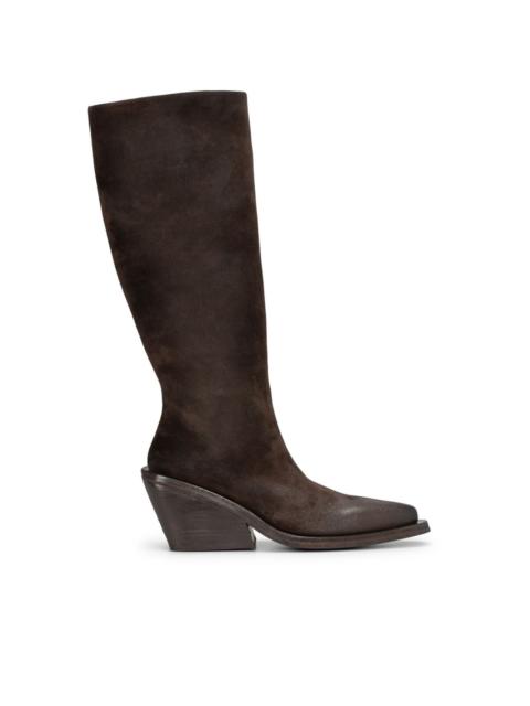 Marsèll 65mm knee-high pointed-toe boots | REVERSIBLE