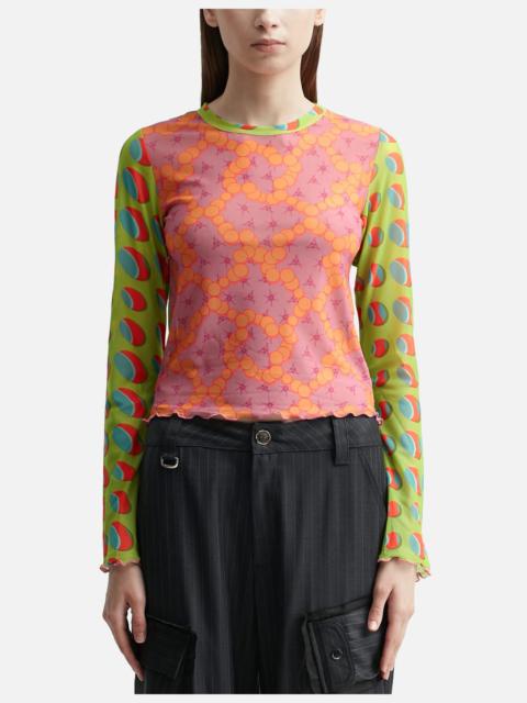 BRAIN DEAD DNA HYPERMESH BELL SLEEVE TOP | REVERSIBLE