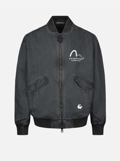 EVISU Multiple Logo Embroideries MA-1 Bomber Jacket | REVERSIBLE