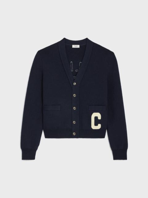 CELINE celine college cardigan in wool | REVERSIBLE