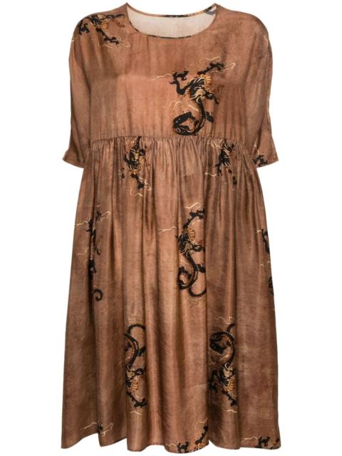 UMA WANG Agnus dragon-print dress | REVERSIBLE