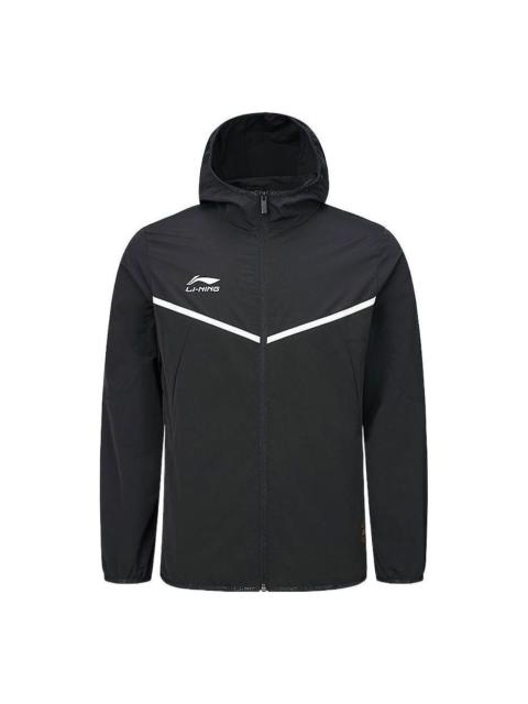 Li-Ning Li-Ning Logo Sports Full Zip Hooded Jacket 'Black' AFDR301-3 ...