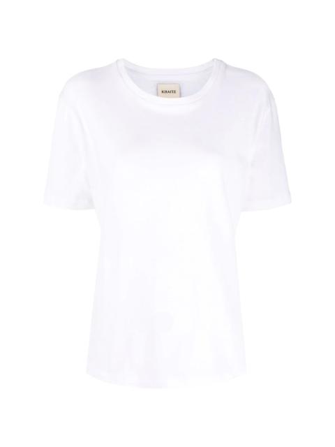 KHAITE cotton logo-appliqué T-shirt | REVERSIBLE