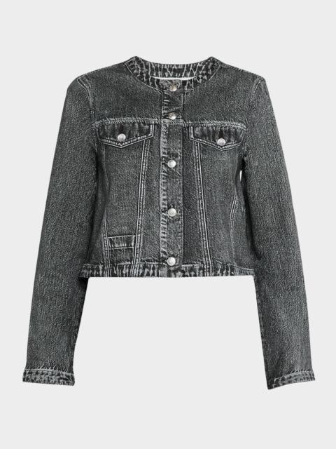 rag & bone Cora Collarless Denim Jacket | REVERSIBLE rag & bone Cora Collarless Denim Jacket | REVERSIBLE