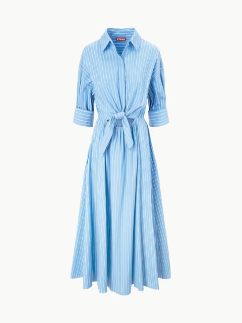 STAUD STAUD LISA DRESS AZURE PINSTRIPE | REVERSIBLE
