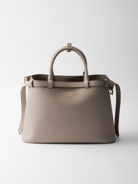 Prada Prada Buckle medium leather handbag with double belt | REVERSIBLE