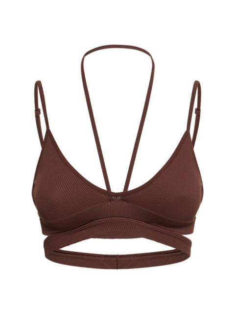 ANDREĀDAMO Ribbed jersey double bra | REVERSIBLE