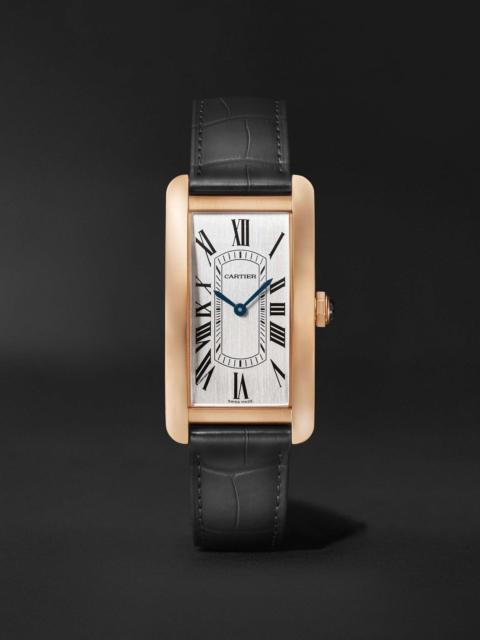 Cartier Tank Américane Automatic 44.4mm 18-Karat Rose Gold and ...