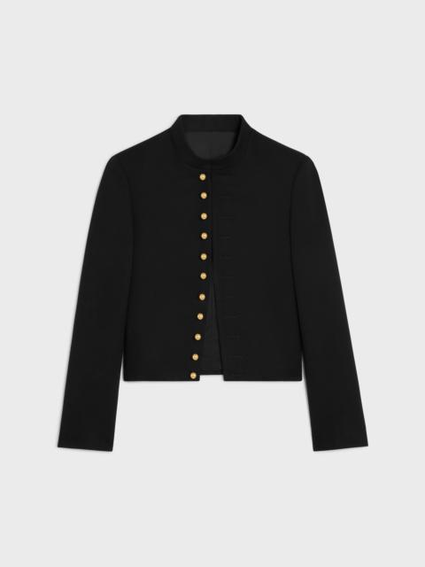 CELINE military jacket in diagonal wool | REVERSIBLE