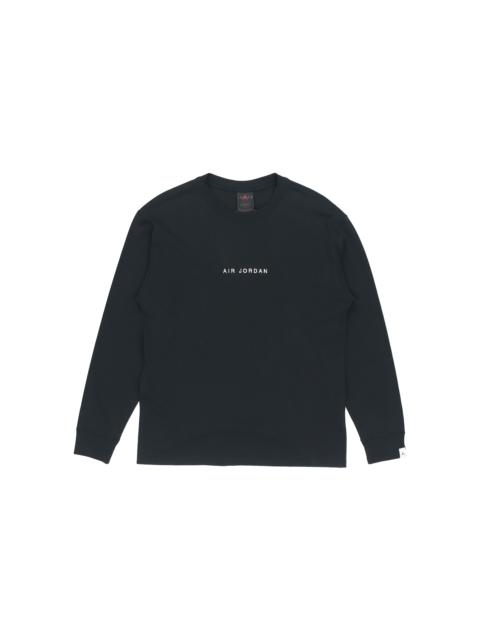 Jordan Air Jordan Back Logo Round Neck Pullover Long Sleeves Black ...