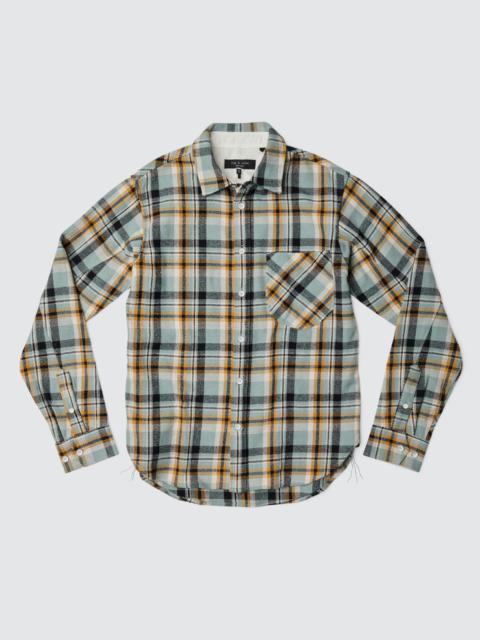 rag & bone Engineered Flannel Shirt Relaxed Fit Button Down | REVERSIBLE