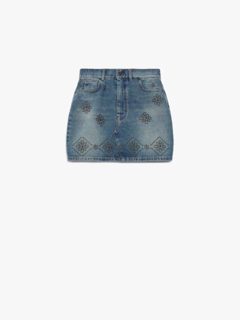 WEEKEND Max Mara APICE Studded denim mini skirt | REVERSIBLE