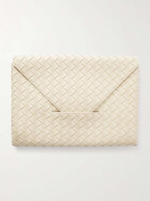 Bottega Veneta Origami intrecciato leather clutch | REVERSIBLE