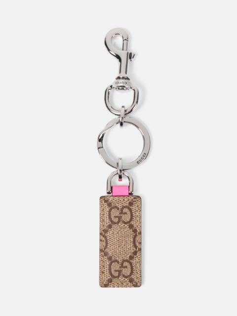 GUCCI Ophidia leather-trimmed canvas keychain | REVERSIBLE