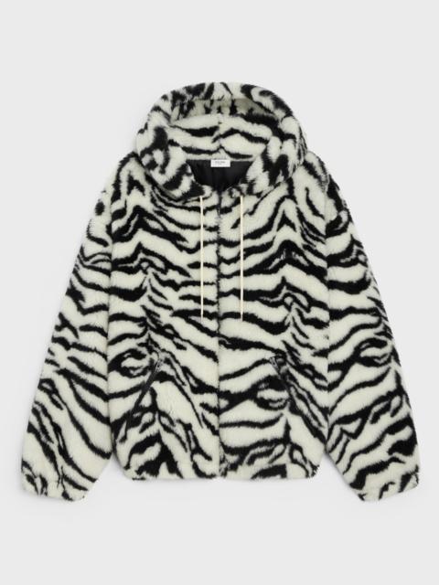 CELINE celine jacket in tiger-print fleece | REVERSIBLE